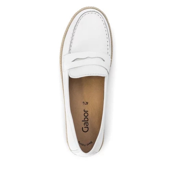 Gabor | Shoes | Gabor 522 Bethany Jute Womens White Loafers New 85 ...